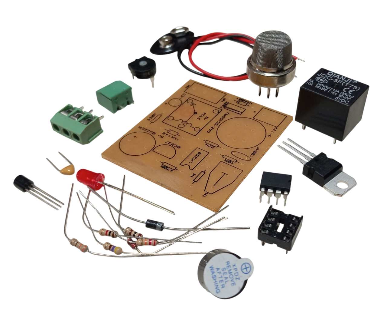 DC 9-12V MQ-4 Gaz Sensörü Kendin Yap Hobi Devresi DIY Lehimleme Kiti ...